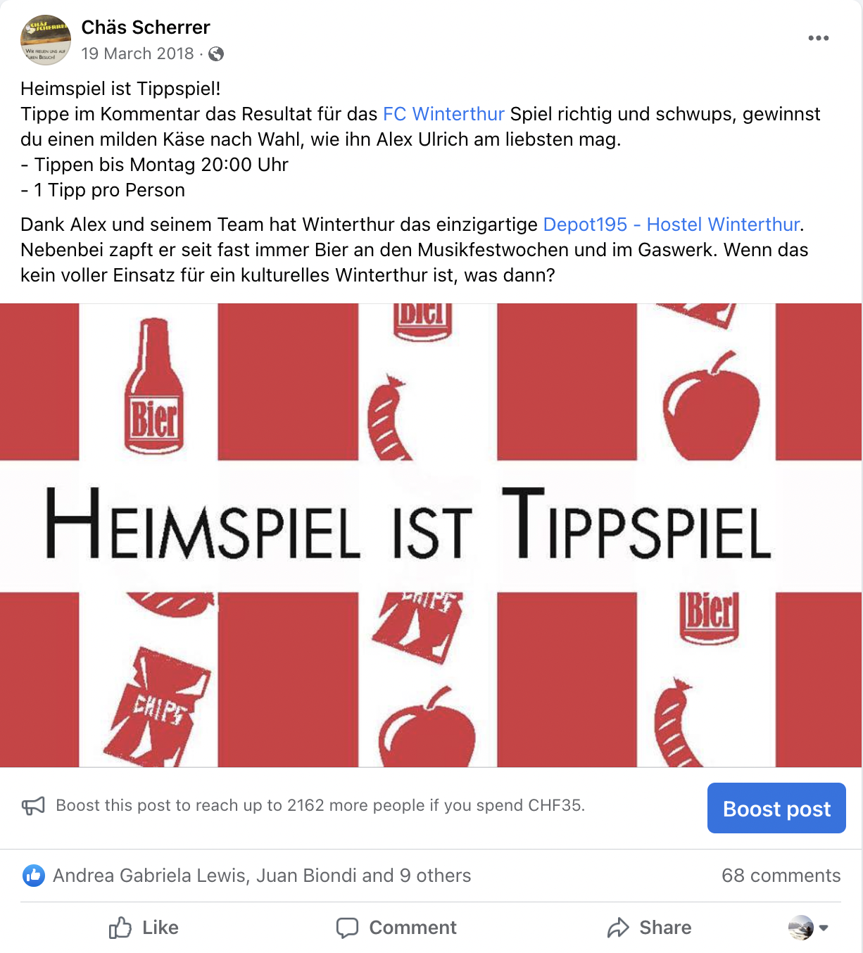 Social Media Kampagne für Chäs Scherrer – angela peter kommunikation